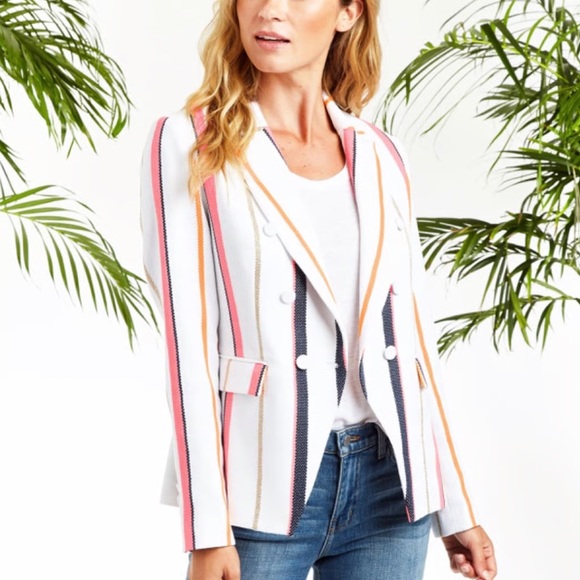 DREW | Jackets & Coats | New With Tags Drew White Blazer Navy Lining ...